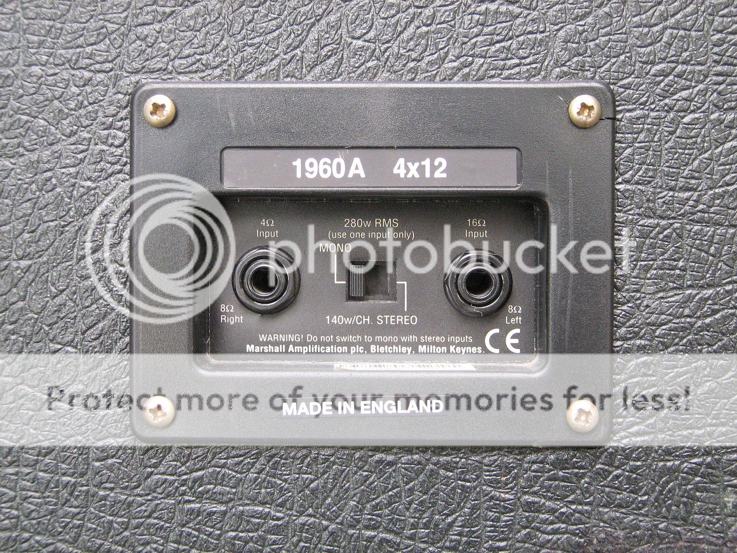 8 ohm head into 1960a cab stereo ? | The Gear Page